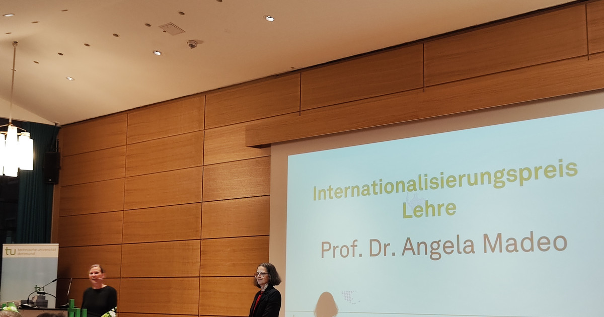 Prof. Angela Madeo Receives TU Dortmund’s Prize for ...